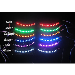 Yeyo LED Eyelashes Waterproof LED Light Eyelash Shining Eyeliner Charming Unique Eyelid Tape for Party Bar Nightclub Concerts Gift Halloween Day (Blue)