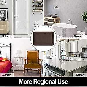 ITSOFT Memory Foam Bath Mat Non Slip Absorbent Super Cozy Velvet Bathroom Rug Carpet, Machine Washable, 24 x 16 Inches Chocolate Brown