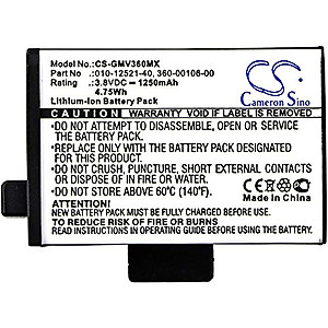 FITHOOD Battery Replacement for Garmin Virb 360 Part NO 010-12521-40, 360-00106-00
