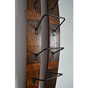 Wine Rack, 5 - Bottle Wine Stave wine rack with steel banding