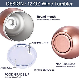 SELPONT om Daughter Son, Mommy Birthday Gifts for Mom, Funny Mothers Day Gifts for Wife Momma New Mama Shark Needs Wine Tumbler with Sayings Lid Straw Mom Gifts Christmas 12oz Rose Gold