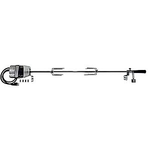 OneGrill Heavy Duty Stainless Steel Universal Grill Rotisserie Kit - 13 Watt 50 lb. Stainless Electric Motor - 45 Inch X 1/2 Inch Hexagon Spit Rod (Grills Up to 39 Inches Wide) NOT for Weber