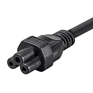 Monoprice Power Cord - NEMA 5-15P to IEC 60320 C5, 18AWG, 10A/1250W, 3-Prong, Black, 6ft