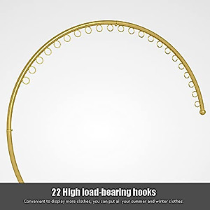 QQXX Commercial Metal Clothing Rack,Industrial Freestanding Clothing Racks Retail,Round Clothes Rack with Hooks,Modern Garment Rack Coat Rack for Hanging Clothes Clothing Displays