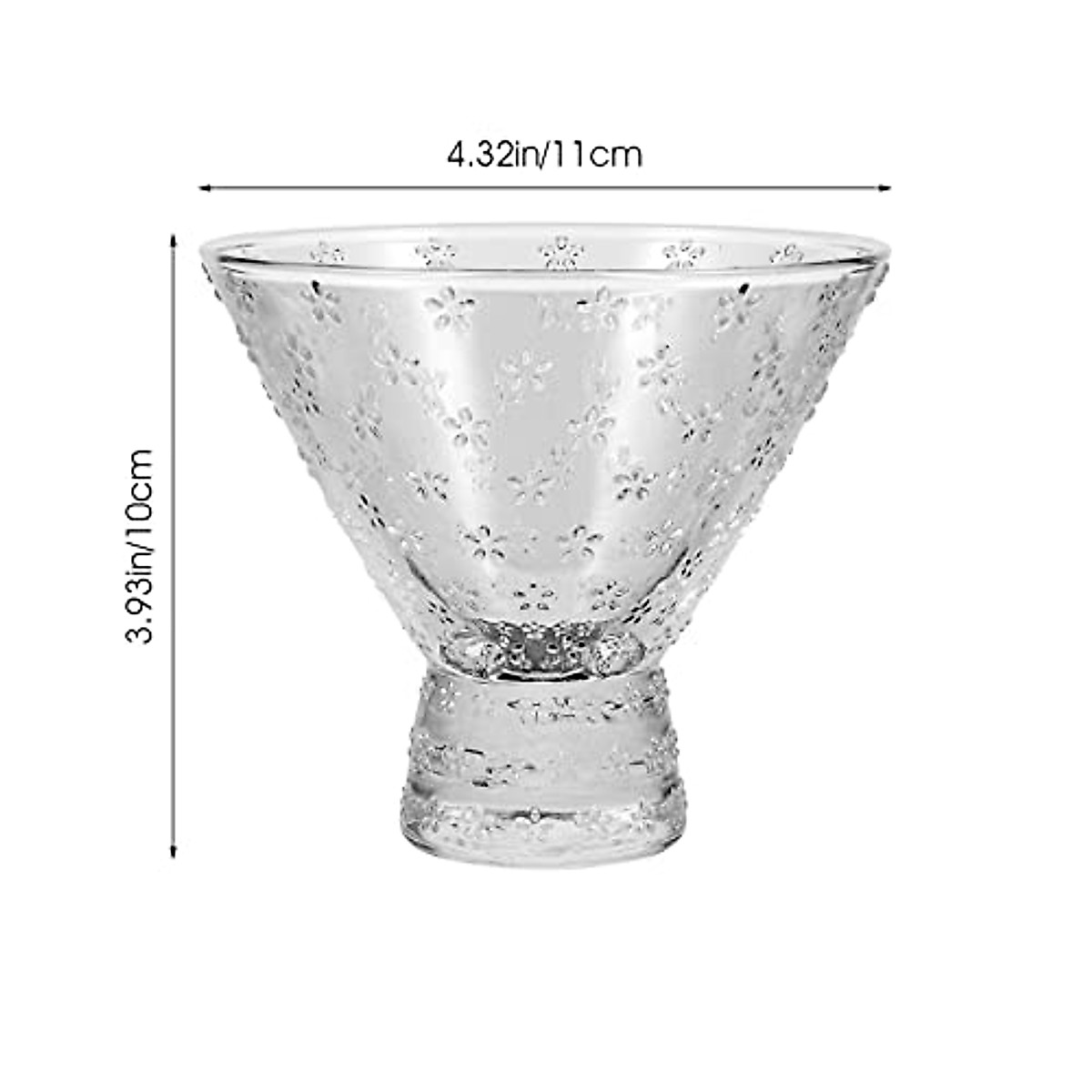 Angoily Glass Dessert Cups Dessert Cups Footed Glass Dessert Bowls Cups Ice Cream Goblets Trifle Tasters Salad Cocktail Glass Appetizer Cups for Pudding Yogurt Cupcake Trifle Bowl