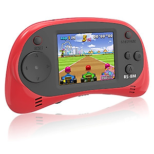 Kids Handheld Games 16 Bit Retro Video Games Console with 220 HD Electronic Games - 2.5'' LCD Portable Travel Games Entertainment Gifts for Boys Girls Ages 4-12 (Classic Red)
