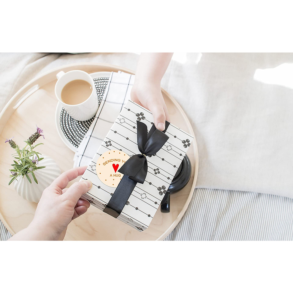 1.5 Inch Thinking of You Stickers 4 Unique Designs Greeting Envelope Seals,Friendship Stickers,Evelope Seals.