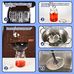 Funnymoom Canning Supplies Kit 21.5 Qt Stainless Steel Canning Pot with Lid and 21 Pieces Canning Tools Set Canning Supplies Starter Kit Water Bath Canning Supplies for Beginner