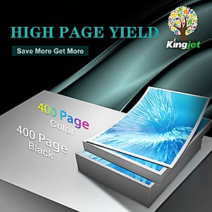 Kingjet LC3013 LC3011 Compatible Ink Cartridge Replacement for Brother LC3013 LC3011 LC-3013 use with MFC-J491DW MFC-J497DW MFC-J690DW MFC-J895DW Printers (3Black, 1Cyan, 1Magenta, 1Yellow)