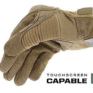 Mechanix Wear: M-Pact 3 Tactical Work Gloves, Touchscreen Capability, Synthetic Leather Gloves, Finger Reinforcement and Impact Protection, Work Gloves for Men (Coyote Brown, Medium)