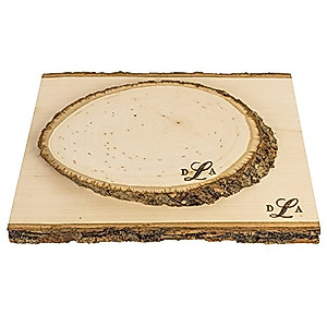 Walnut Hollow Basswood Plank Medium with Live Edge Wood (Pack of 3) - for Wood Burning, Home Décor, and Rustic Weddings