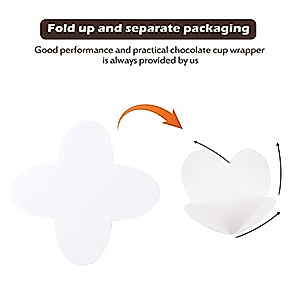 DOITOOL 200pcs Truffle Wrappers Paper Chocolate Candy Cups Truffle Liners Truffle Cups for Baby Shower Bridal Shower Birthday Party Wedding