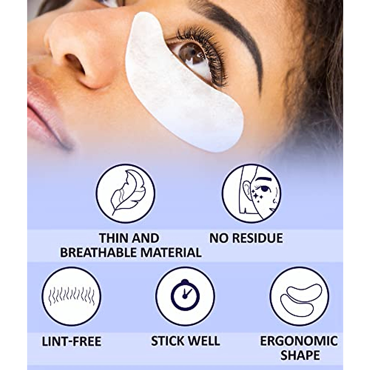 STACY LASH Eyelash Extension Shampoo 1US Gal & 100 Pairs Set Under Eye Gel Pads/Eyelid Foaming Cleanser/Safe Makeup & Mascara Remover/Lint Free Patches/Professional Supplies and Beauty Tools