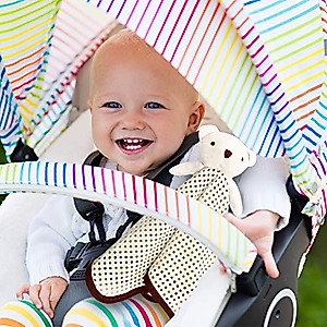 The Safer Baby Lovey | Breathable & Soft Security Blanket | Soft Blanket with Holes for Easy Breathing | Gender Neutral Snuggle Toy Doll | Baby Gift for Newborns | Stuffed Plush Animal - 16x16 Inch