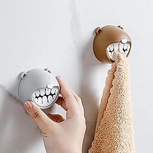 Meiliyizu Cartoon Bear Kitchen Towel Rack Multipurpose Face Towel Organization Holder for Home Kitchen Wash Face Towel Rack