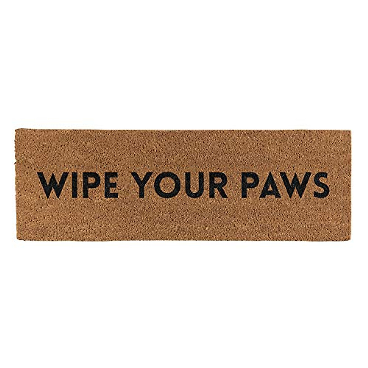 Santa Barbara Design Studio Pets Collection Coir Fiber Door Mat, 30 x 10-Inch, Wipe Your Paws