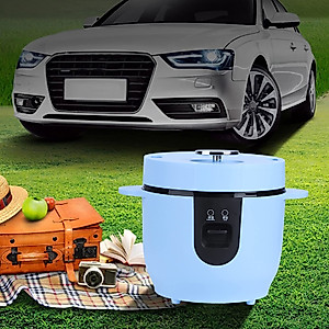 Electric Rice Cooker, 2L Car Rice Cooker Food Grade Portable Prevent Leakage for 24V Car