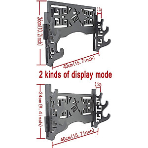 LUCKNIGHT Display Stand 3- Tier Sword Holder Wall- Mounted Sword Stand Japanese Samurai Sword Standard Swords Display Rack Hanger Sword Stand