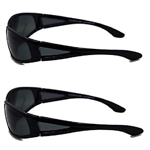 Pink Ribbon Shades, Inc. 2 Pair Nearly Invisible Line Bifocal Reading Glasses Sunglasses (Black/Black, 2.50)