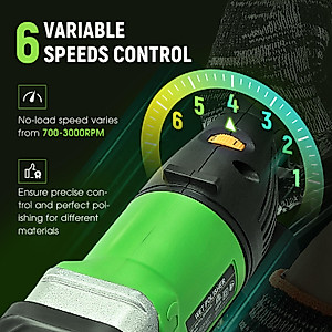 Antstone Wet Polisher 800W 6 Variable Speed 4'' Electric Granite Polisher Grinder Buffer with 7 Diamond Polishing Pads Wet Stone Polisher Concrete Polisher for Granite Marble Concrete Stone Tile