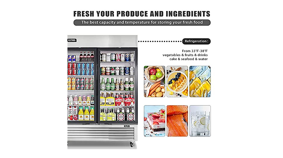 KITMA 54" Commercial Refrigerator - 49 Cu. Ft. Stainless Steel