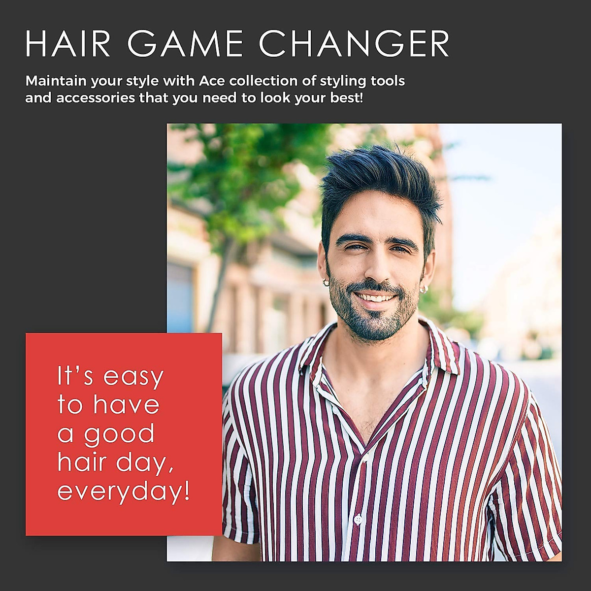 GOODY Ace Classic Bobby Pocket and Purse Hair Comb - 5 Inch, Black - Great for All Hair Types - Fine Comb Teeth for Thin to Medium Hair