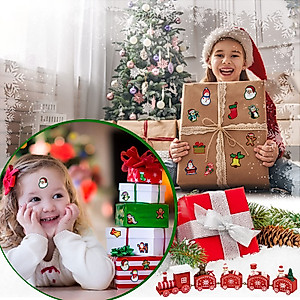 1200 Pcs Christmas Theme Sticker for Kids Christmas Tree Snowflake Stickers Gingerbread Stickers Santa Claus Stickers Holiday Stickers for Teachers Christmas Winter Classroom Party Favor