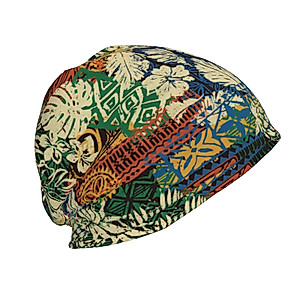 ASYG Hawaii Beanie Hats Slouchy Knit Hat Hawaiian Beach Beanie Caps Beach Hat for Shopping Yoga Sport Travel