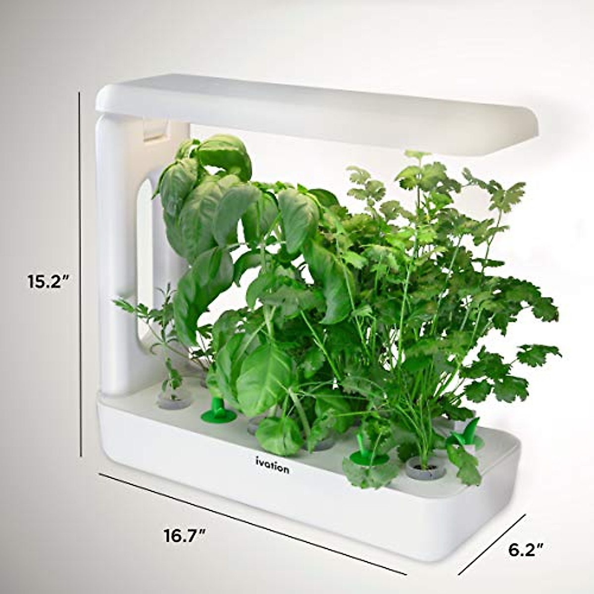Ivation Herb Indoor Garden Kit | Complete Hydroponic Grow System for Herbs, Plants & Vegetables with LED Light, Seeding Box & Sponge Cubes, Planting Pods & Hats, Nutrients & Tweezers | Just Add Seeds!