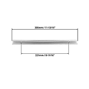 QWORK Aluminum T Track, 2 Pack 12 Inch Universal Double Cut Profile T Track, with Predrilled Mounting Holes and Screws, Woodworking and Fixtures, for Drill Press Table, Router Table