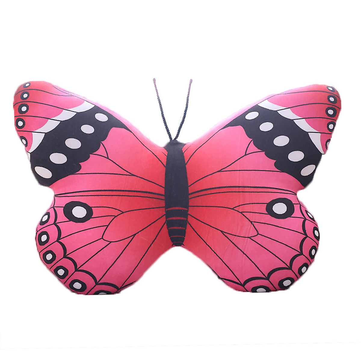 zhidiloveyou Butterfly Stuffed Animal Plush Butterfly Pillow Kawaii Toy (16×12 inch, Pink)