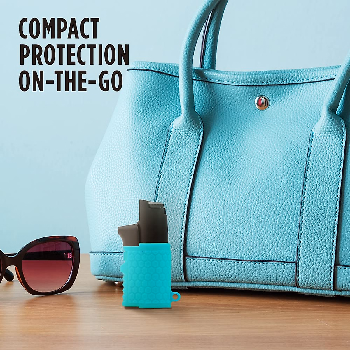 Guard Dog Light em Up - Self-Defense combo w/Red Pepper Spray & Flashlight, Maximum Strength MC 1.44 - Pepper Spray Range up to 16 ft - Made in USA (Teal)