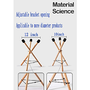 QiaoDongDian Wooden Steel Tongue Drum Stand Foldable,Handpan Drum Stand, Tripod Base,for 10 to 22 Inch Drum Percussion Instrument,Securely Holds Your Instrument. (Color : Dual-use)