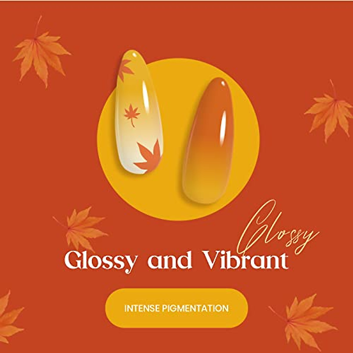 beetles Gel Polish 6 Colors Orange Yellow Gold Red Burgundy Gel Nail Polish Kit Soak Off Nail Art Lamp UV LED Cured Manicure Nail at Home Gifts for Women