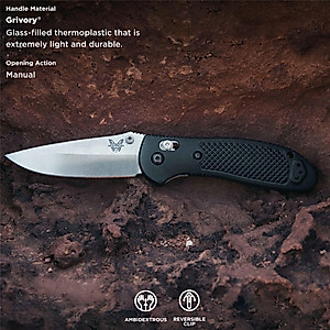 Benchmade - Griptilian 551-S30V EDC Knife with Black Handle (551-S30V)