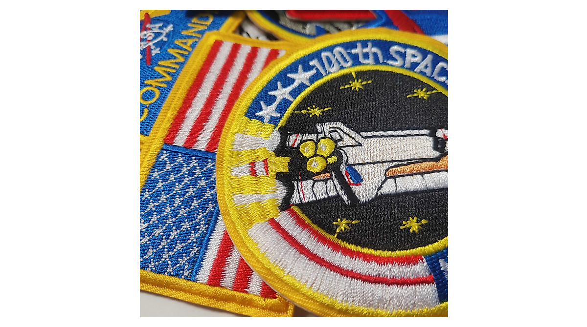 Space Shuttle Patches - NASA & US Flag Design