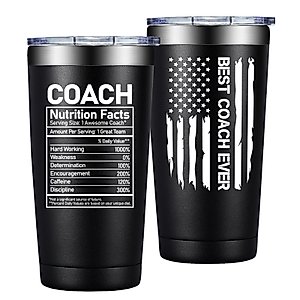 Grifarny Coach Gifts for Men, Women - Best Coach Ever Gifts - Coach Appreciation Gifts - Basketball, Soccer, Football, Baseball, Gymnastics, Dance, Swim, Cheer Coach Gift - Coach Tumbler Cup 20oz