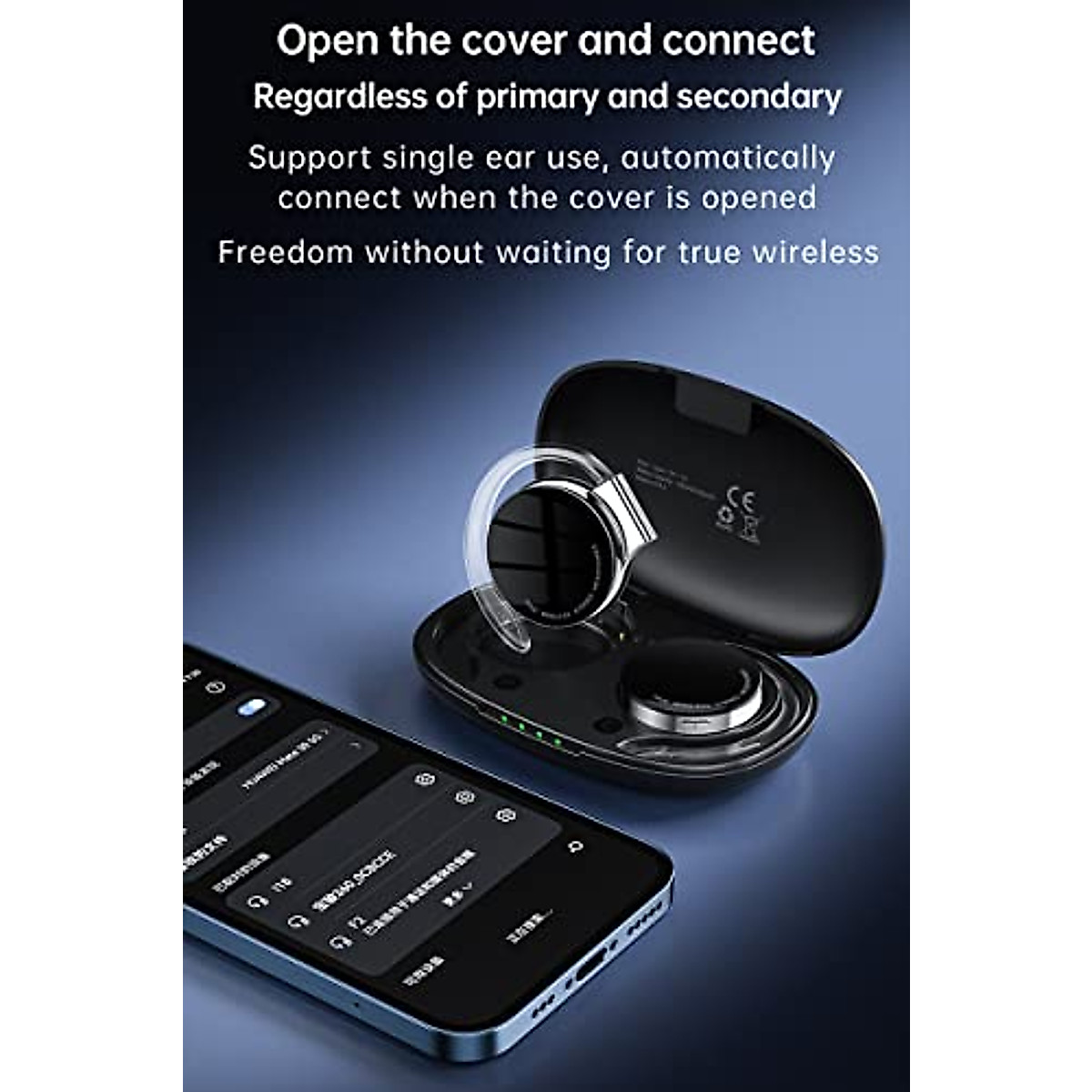 True Wireless Earbuds, Over-Ear Bluetooth 5.2 Earphones with Microphones,Deep Bass, IPX5 Waterproof HiFi Stereo Headsets Sport Ear Hook LED Display Wireless Ear Buds for Gym,Running,Workout (White)