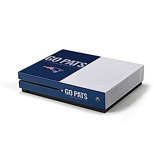 Skinit Decal Gaming Skin Compatible with Xbox One S Console - Officially Licensed NFL New England Patriots Team Motto Design