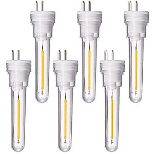 DGE S14 Replacement LED Bulb 6 Pack Replacement String Light Bulbs 1.5 Watt LED Replacement Light Bulb, Shatter-Proof and Waterproof IP65