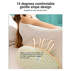 Busarilar Pregnancy Pillows for Sleeping, Maternity Pillow, Pregnancy Body Pillow Support for Back, Legs, Belly, Hips of Pregnant Women, Detachable and Adjustable with Pillow Cover (White, Small)