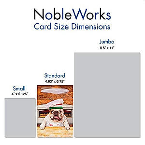 NobleWorks - 1 Adorable Birthday Card Funny - Pet Dog Animal Humor, Bday Notecard with Envelope - Pizza Dog C3208BDG