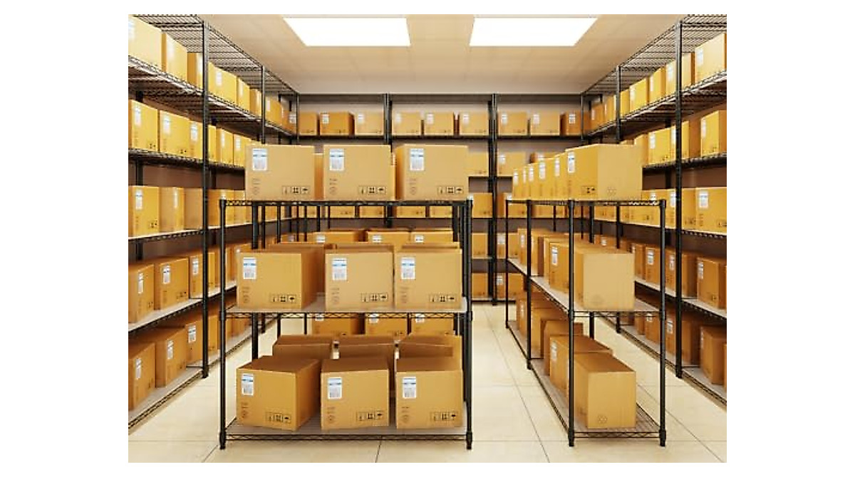 3-Tier Black NSF Metal Wire Shelving Unit - 48"x48"x18" | Dolonm
