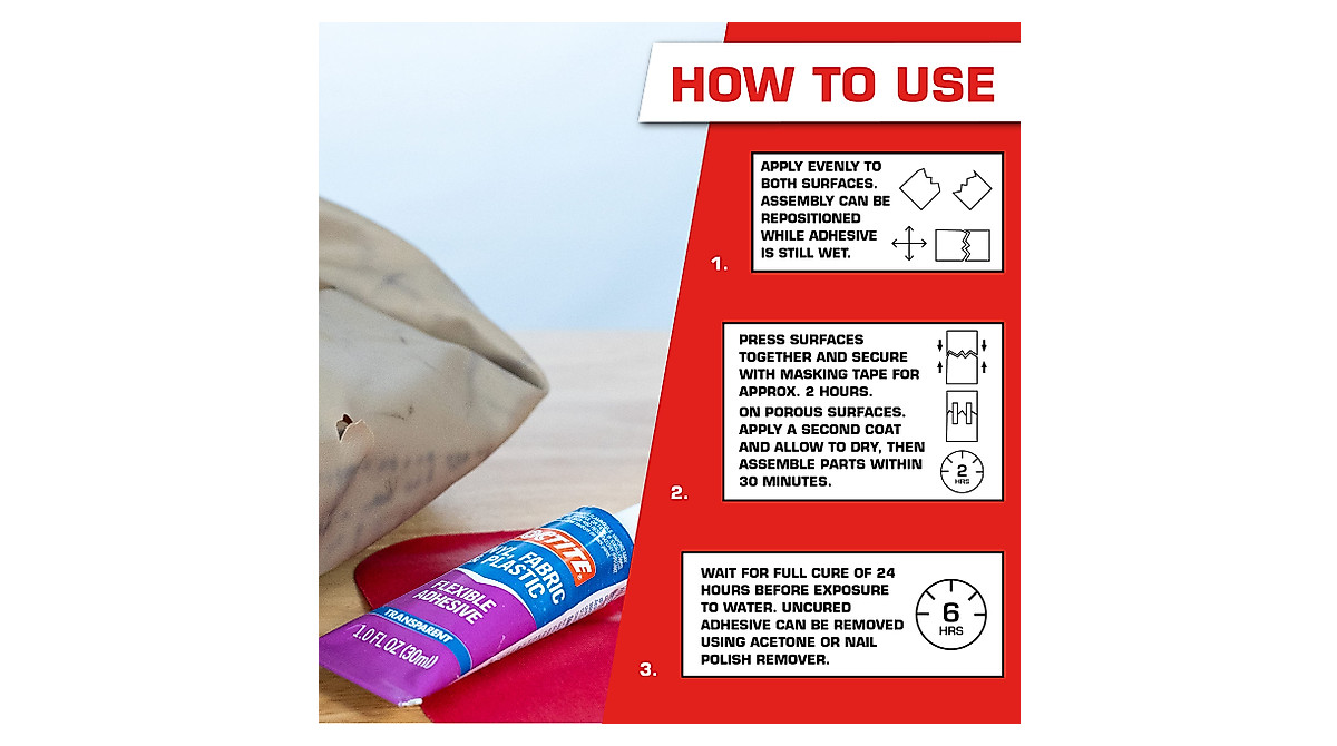 Loctite Vinyl & Plastic Flexible Adhesive - Quick, Invisible Repairs