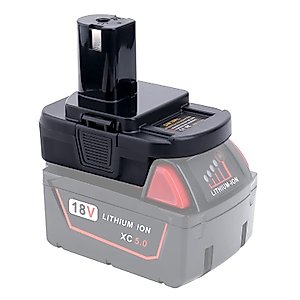 ELEFLY DM18RL Battery Adapter Converter Compatible with Dewalt 20V Battery & M18 Battery, Replacement for Ryobi 18V Battery ONE+ Tools P108 ‎P189 P190 P197 PBP005