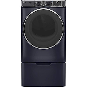GE GFD85GSPNRS 28" Front Load Gas Dryer with 7.8 cu. ft. Capacity Stainless Steel Drum Built-in WiFi Sanitize Cycle and Damp Alert in Royal Sapphire