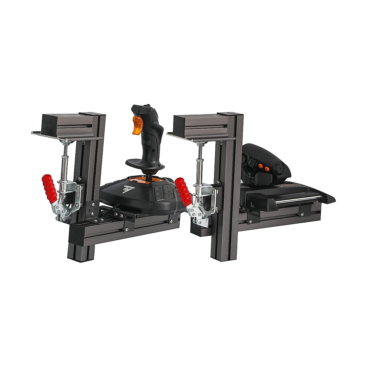 2Set, J-PEIN Desk Mount for Joystick & Throttle - PC Flight Sim Game Support, Adjustable HOTAS System Stand, Durable Gaming Gear Holder, Easy Setup