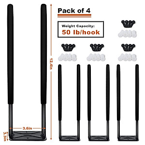 Wallmaster Wall Mounted Hanger 4-Pack Heavy Duty Rack Garage Storage & Garage Storage Tool Organizer System Heavy Duty Tools