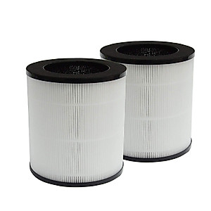 PUREBURG Replacement Filter Compatible with Roto APF-C9 Air Purifier,2-Pack H13 HEPA 4-Stage Filtration Activated Carbon Air Clean VOCs Odor