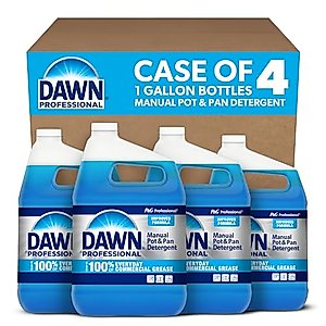 P&G PROFESSIONAL Dishwashing Liquid Soap Detergent,Bulk Degreaser Removes Greasy Foods from Pots,Pans & Dishes in Commercial Restaurant Kitchens, Regular Scent,1 Gallon(Pack of 4)(Packaging May Vary)